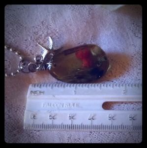 Vintage | Jewelry | Vintage Lucite Embedded Shells Seaweed Pendant ...
